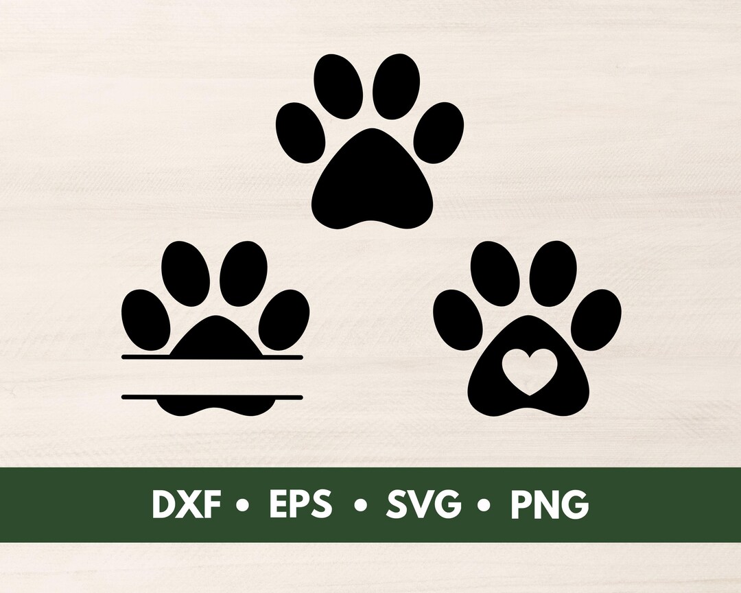 Paw Print Cut File, Paw Print Clipart, SVG Paw Print Design, Dog Paw ...