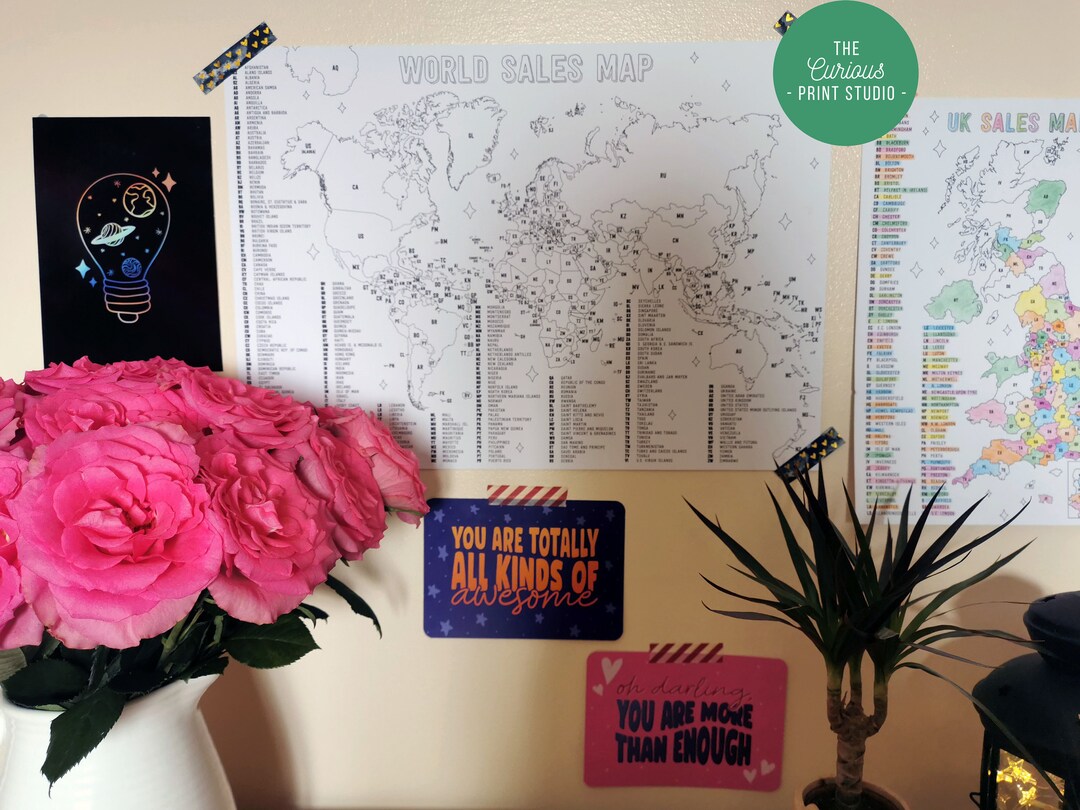 World Sales Map, Small Business Tracker, Sales Tracker, Colour in World ...