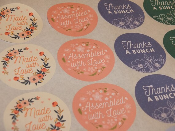 Floral Packaging Stickers Cute Packaging Stickers Business | Etsy