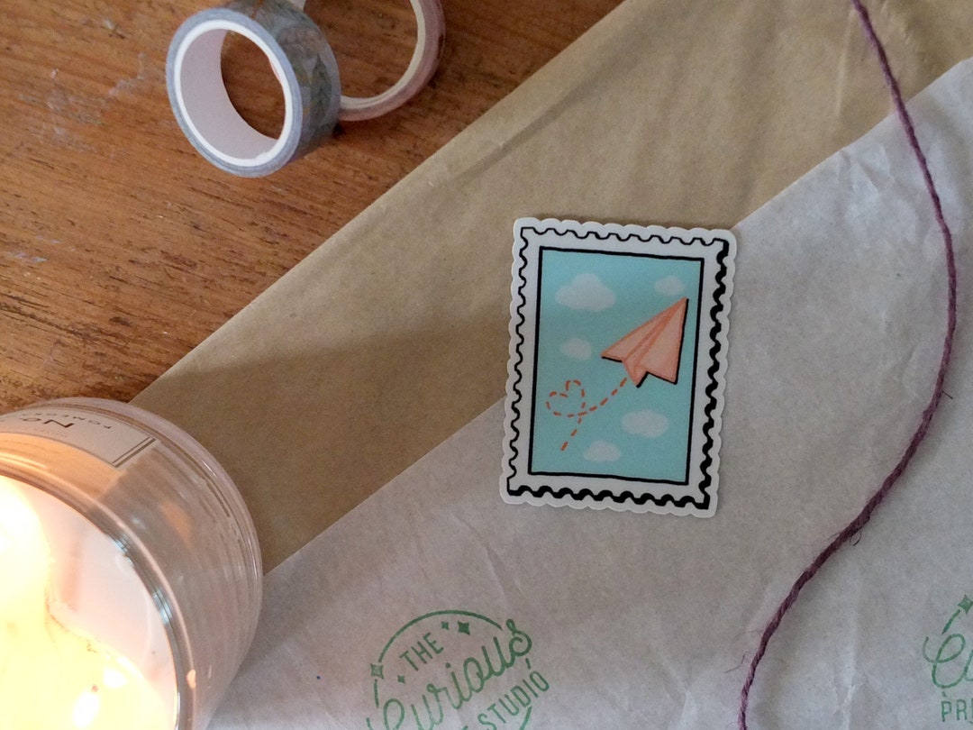 Stamp Vinyl Sticker, Transparent Sticker, Hand Drawn Sticker, Vinyl ...