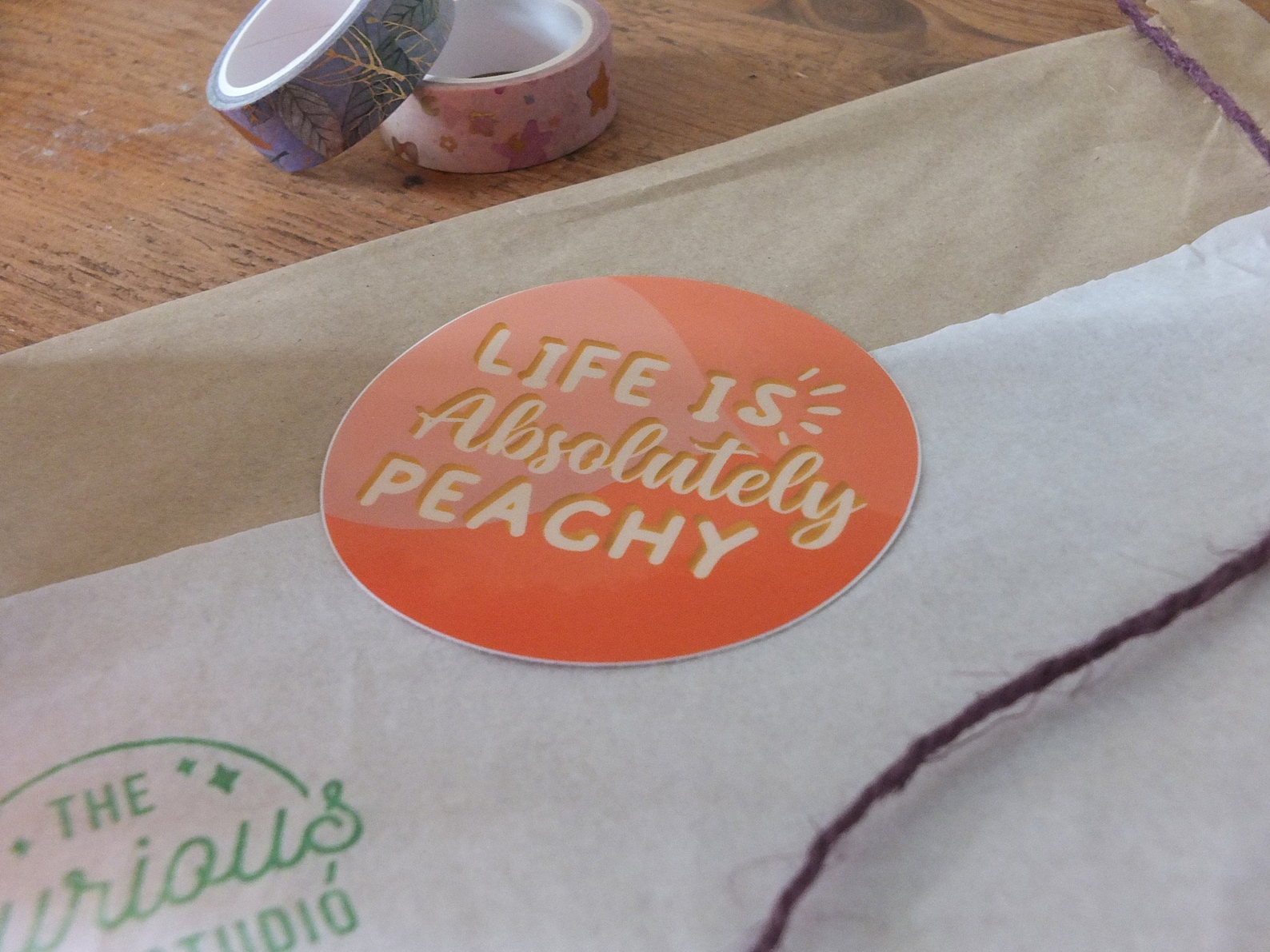 Peachy Sticker Life is Peachy Decal Quote Art Sticker - Etsy
