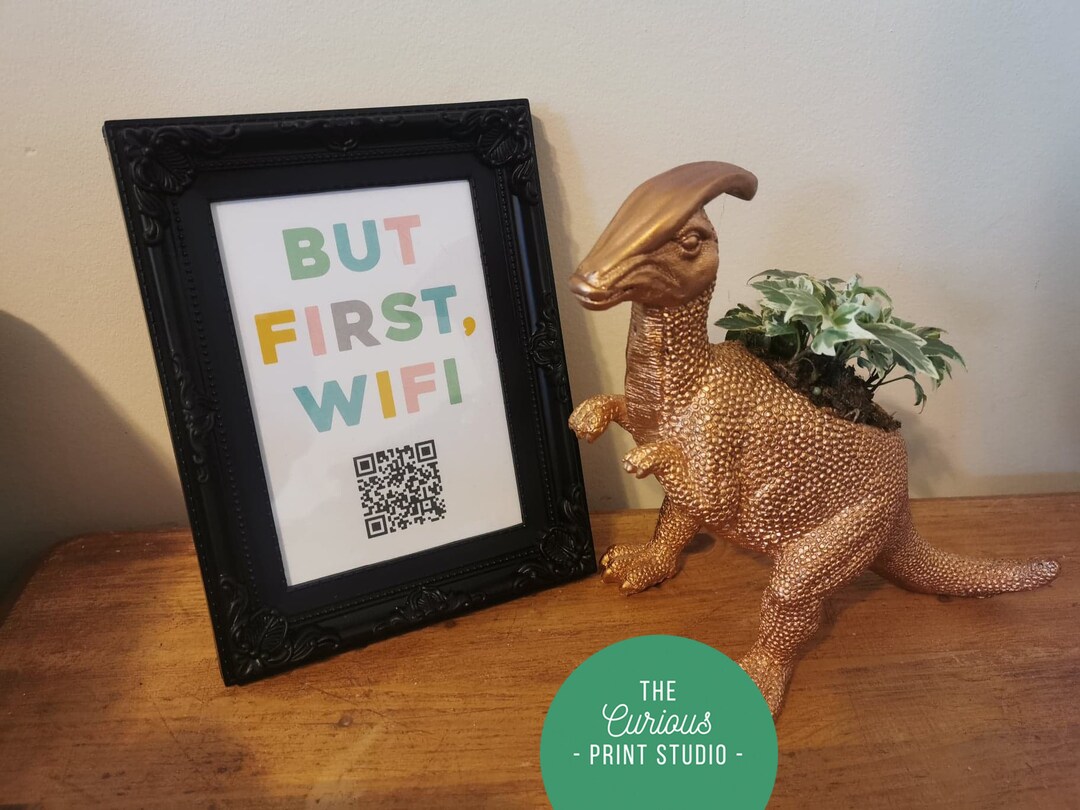 Wi-fi QR Code Print, A5 Print, 5 X 7" Print, Wifi Print, QR Code ...