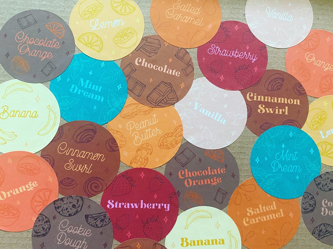Flavour Packaging Labels, Cute Packaging Stickers, Custom Labels ...