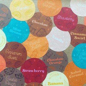 Flavour Packaging Labels, Cute Packaging Stickers, Custom Labels ...