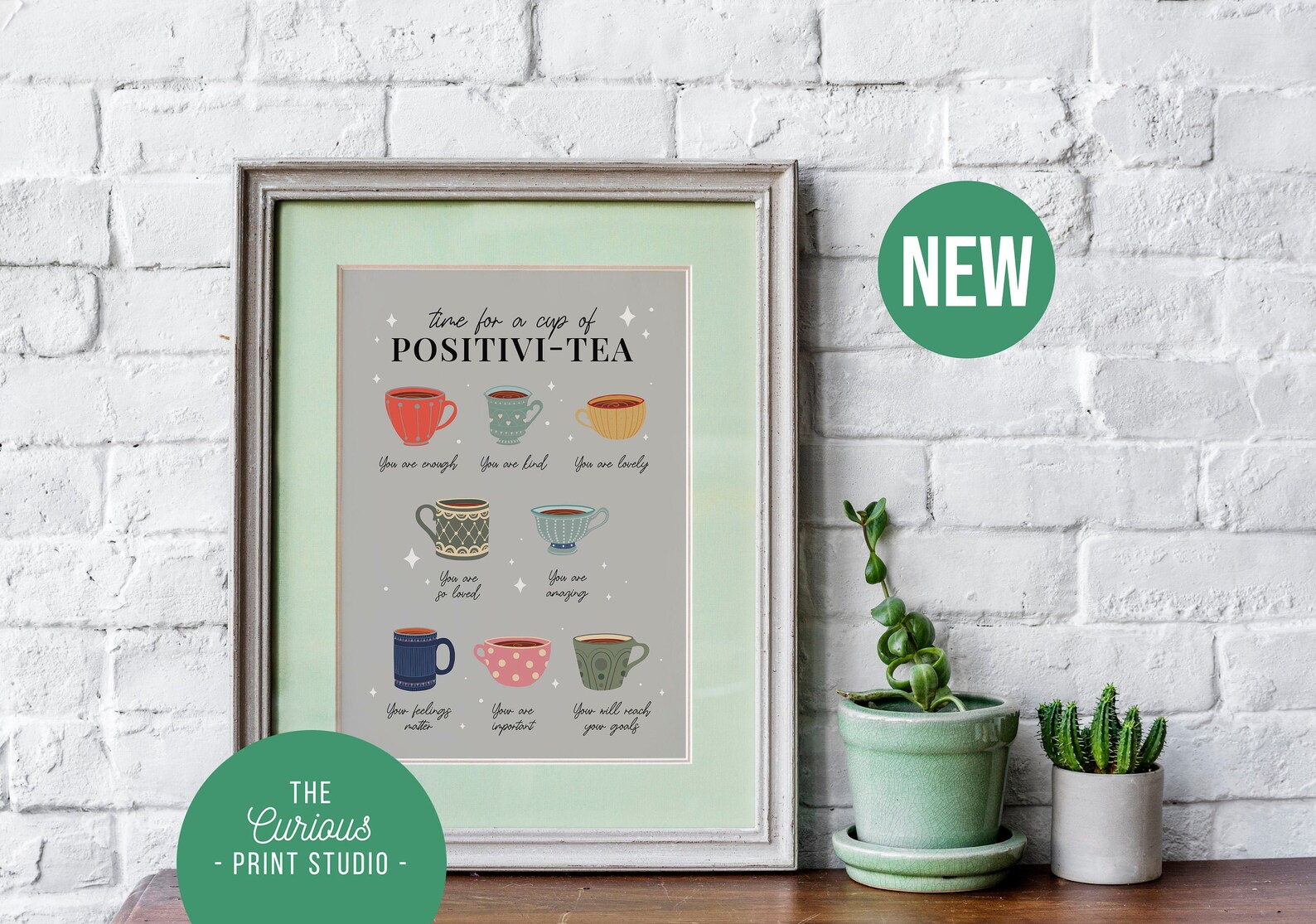 Positivi-tea Self Affirmation Print Positivitea A6 A5 A4 A3 | Etsy UK