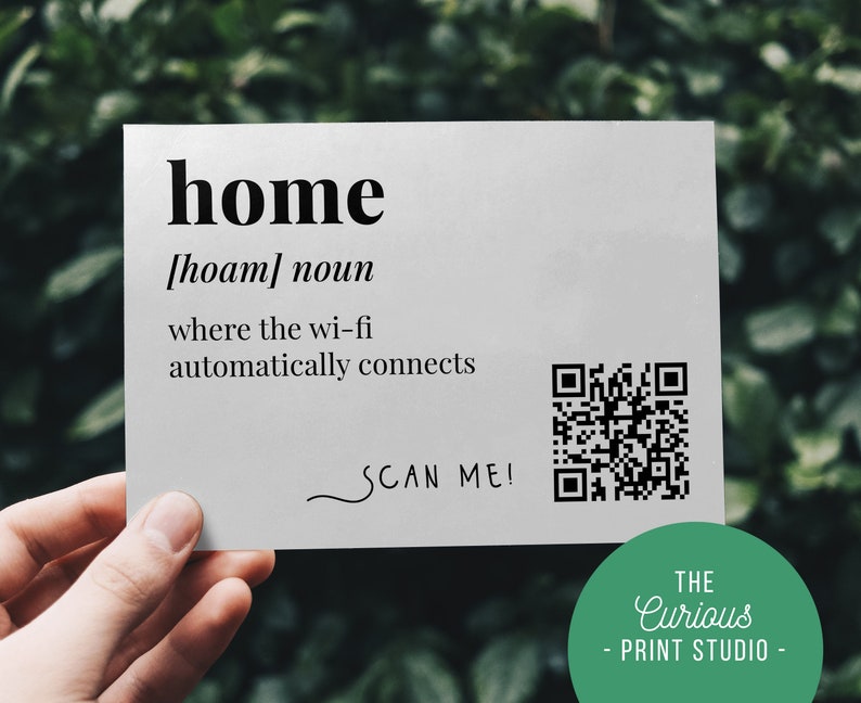 Wi-fi QR Code Print A5 Print 5 X 7 Print Wifi Print - Etsy