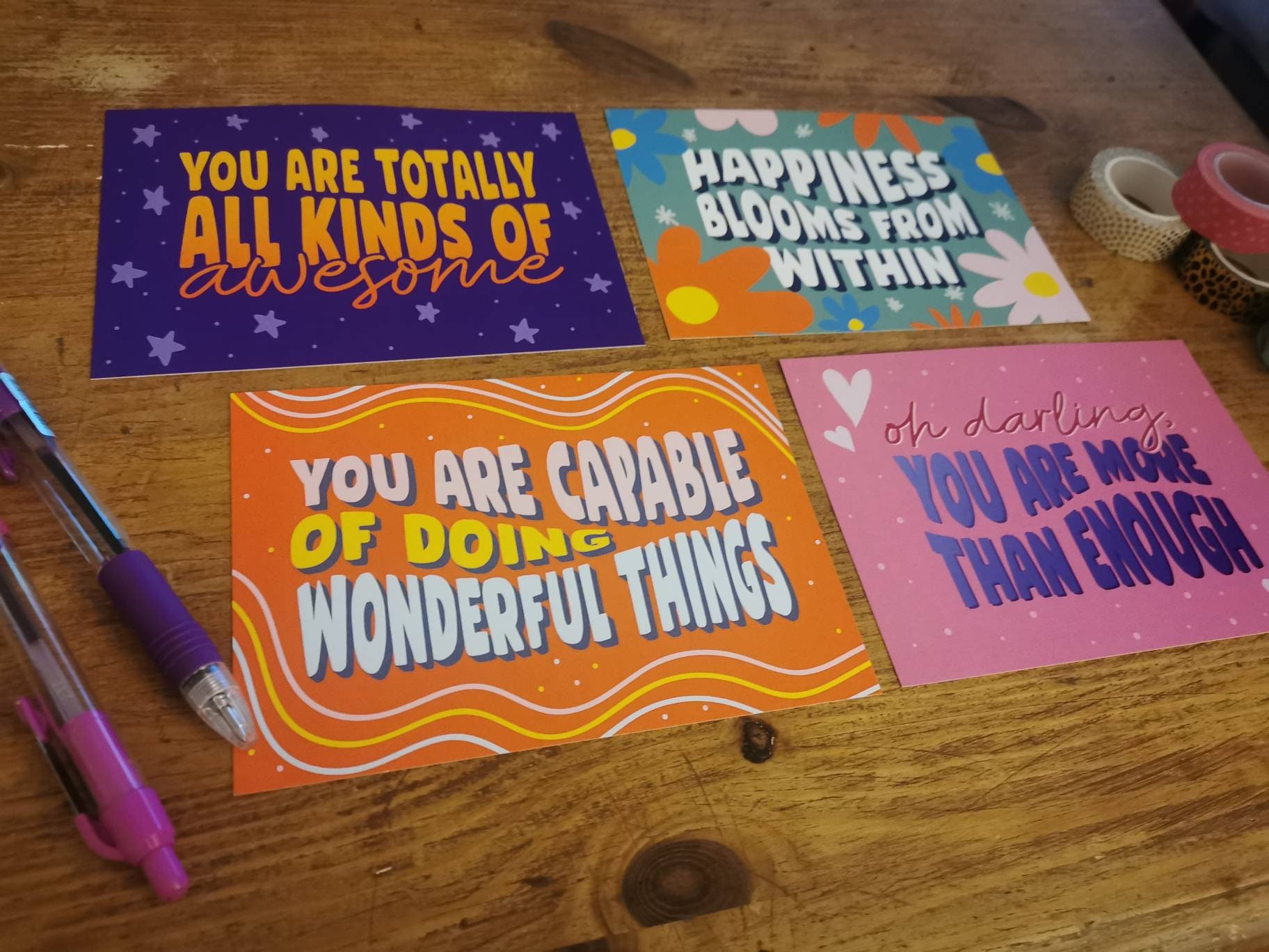 Positive Postcard Set A6 Post Card Bundle Greetings Card | Etsy
