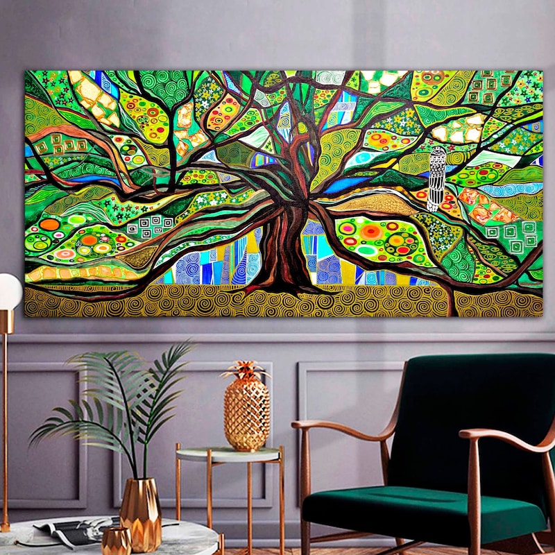 Modern Tree Painting - Etsy