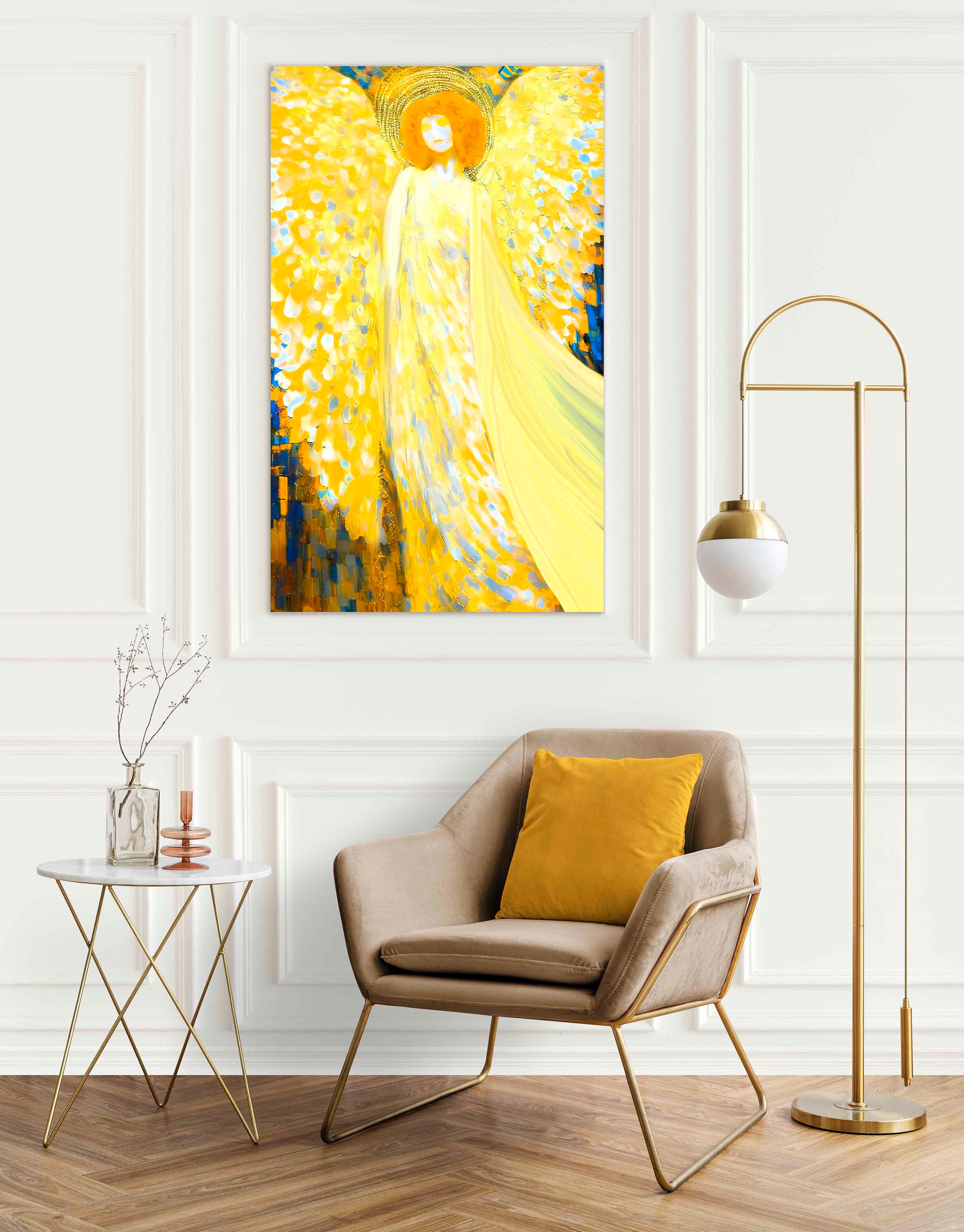 Angel Large ORIGINAL Painting Canvas Oil Acrylic Angel Large Wall Art ...