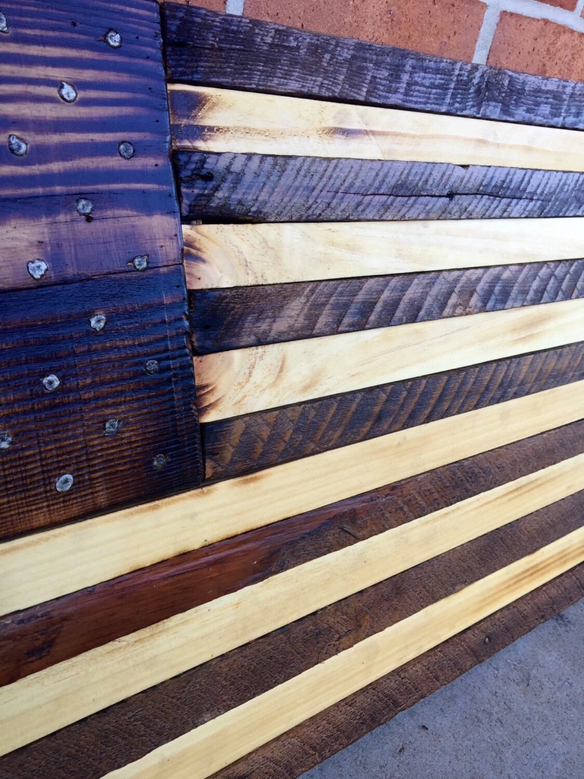 Large Reclaimed Wood American Flag - Etsy
