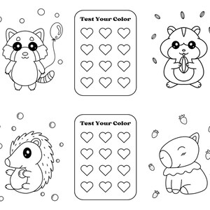 13 Cute Animals Coloring Pages for Kids Coloring Pages Printable ...