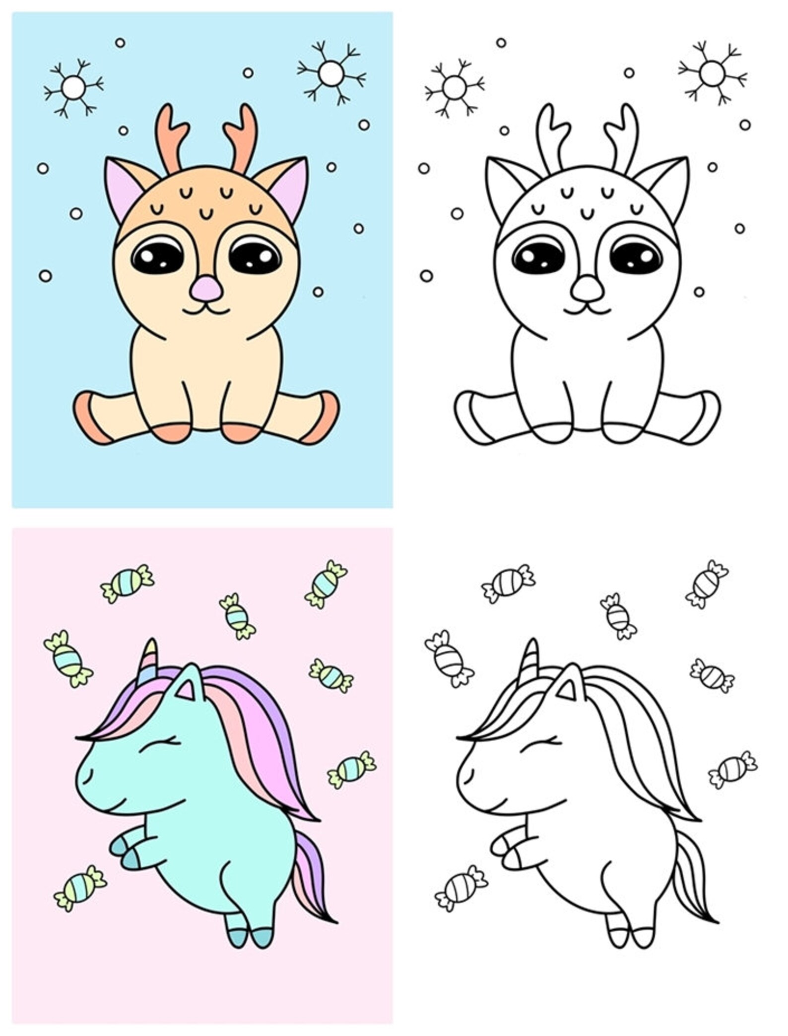 13 Cute Animals Coloring Pages for Kids Coloring Pages Printable ...