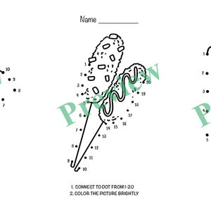 Cute Foods Connect the Dot to Dot Coloring Pages Printable - Etsy
