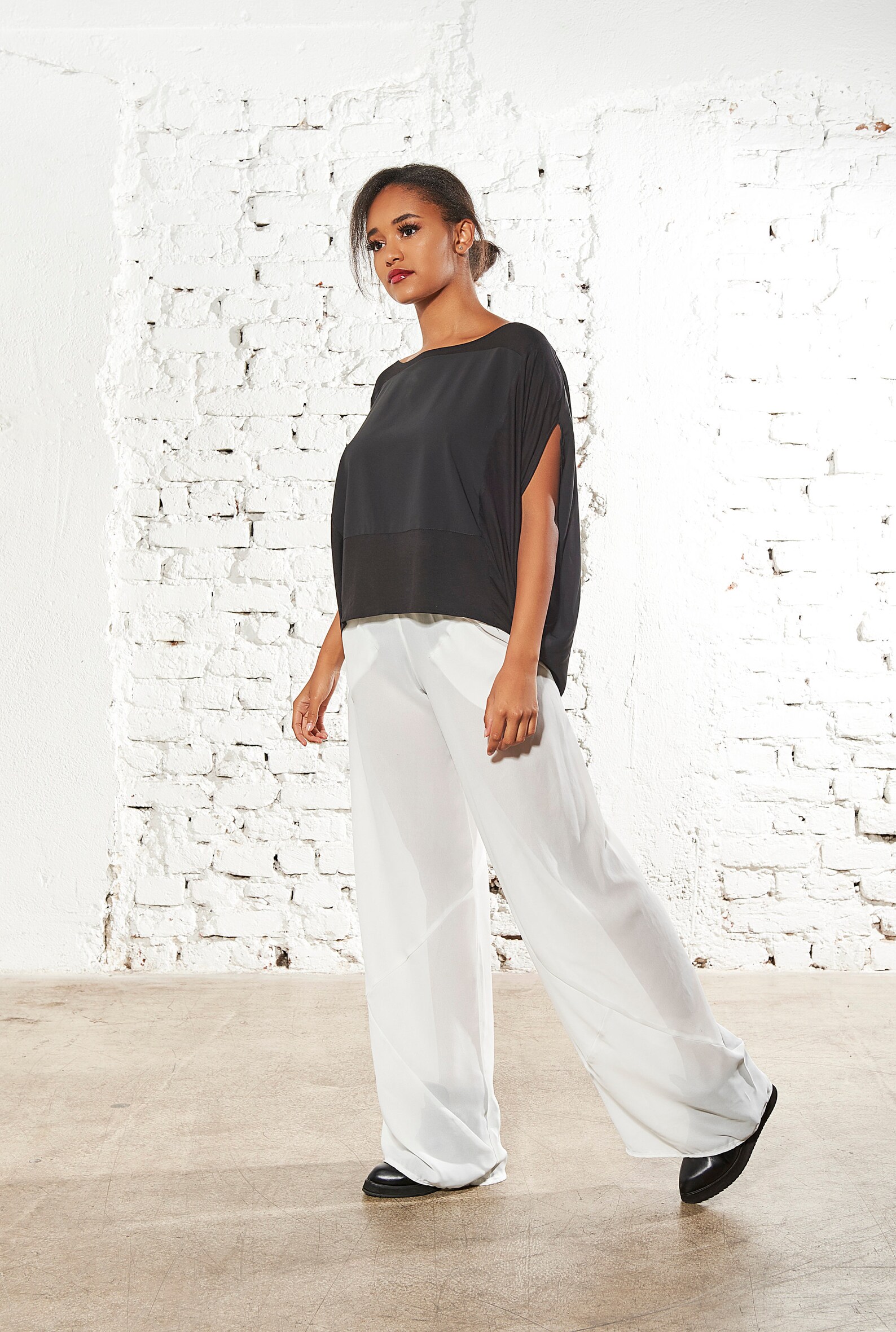 Black Top Women Top Plus Size Top Black Blouse Elegant - Etsy