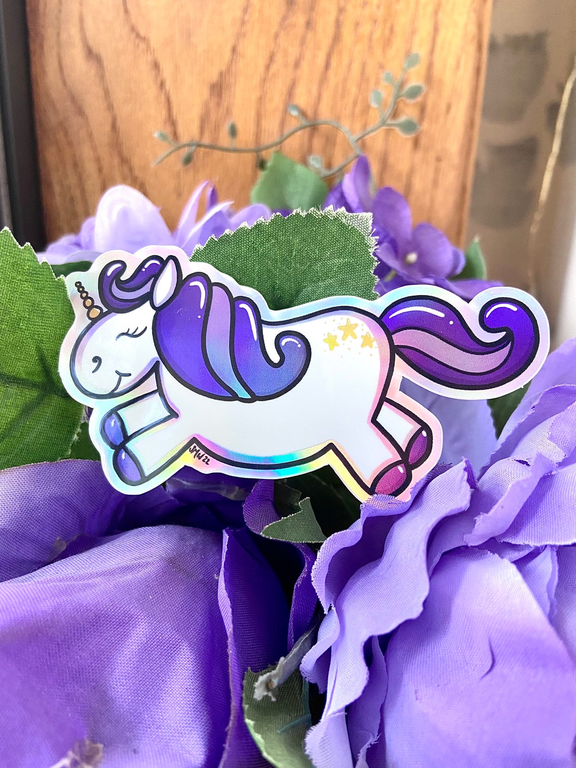 Unicorn Sticker, Holographic Unicorn Sticker, Vinyl Sticker, Decal - Etsy