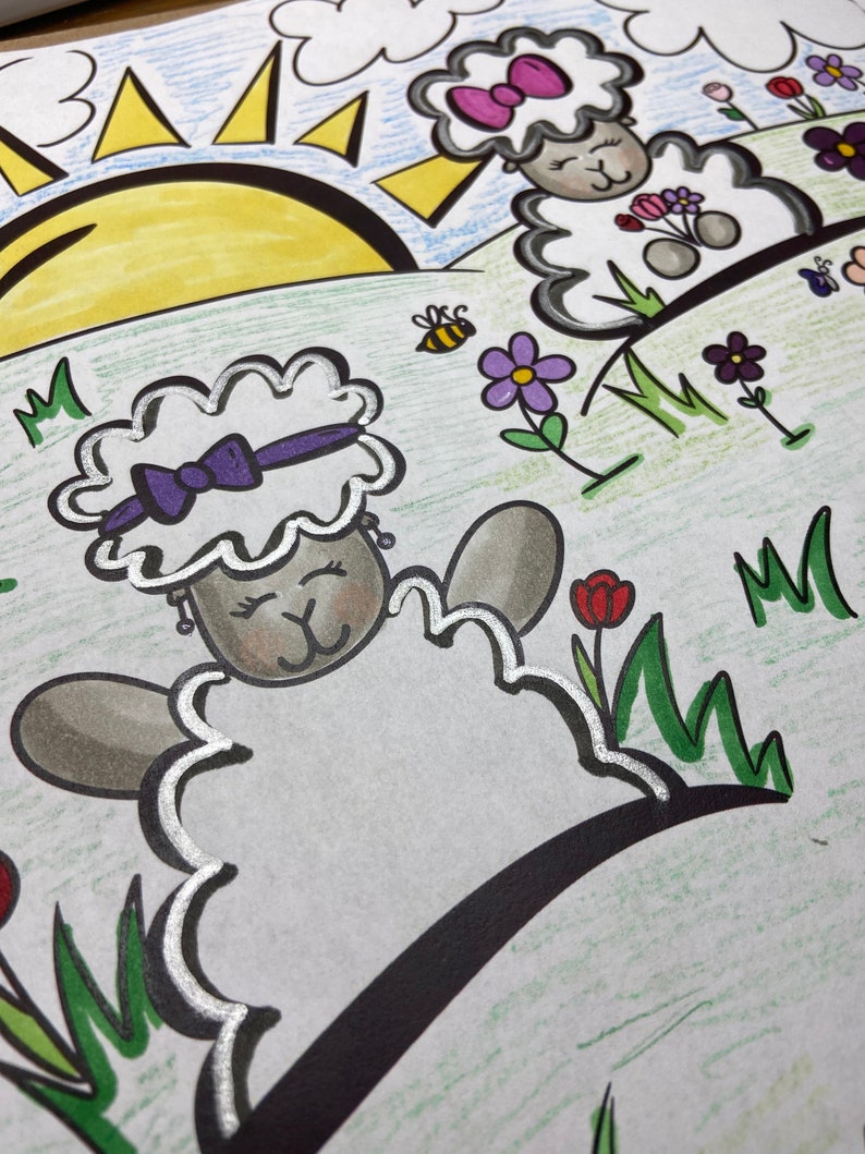 Coloring Page for Kids Sheep Animal Coloring Sheet Printable Instant ...