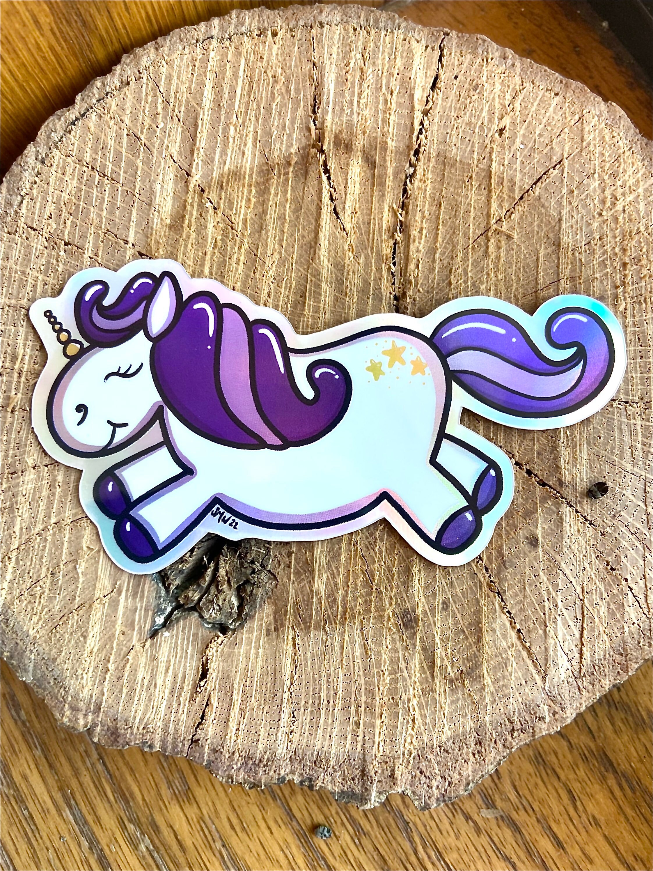Unicorn Sticker, Holographic Unicorn Sticker, Vinyl Sticker, Decal - Etsy