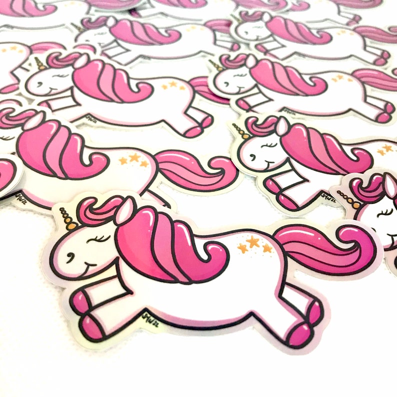 Unicorn Sticker Holographic Unicorn Sticker Pink Horse Vinyl Sticker ...