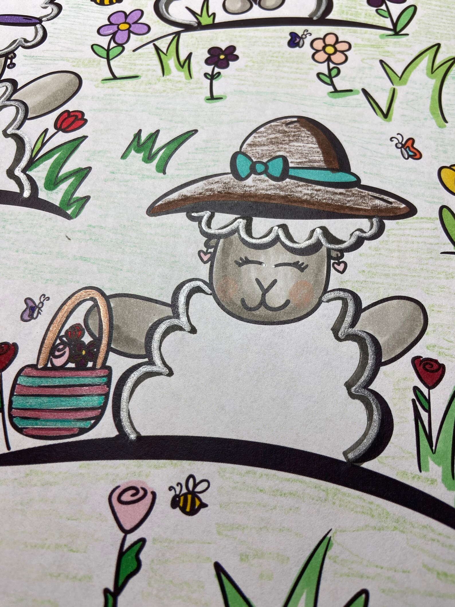 Coloring Page for Kids Sheep Animal Coloring Sheet Printable Instant ...