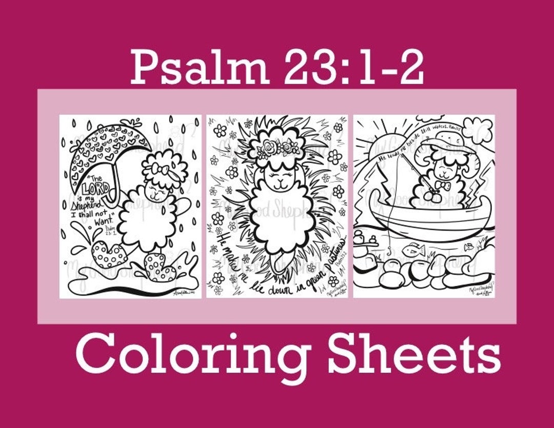 Bible Verse Animal Coloring Sheets Sheep Christian Coloring Activity ...