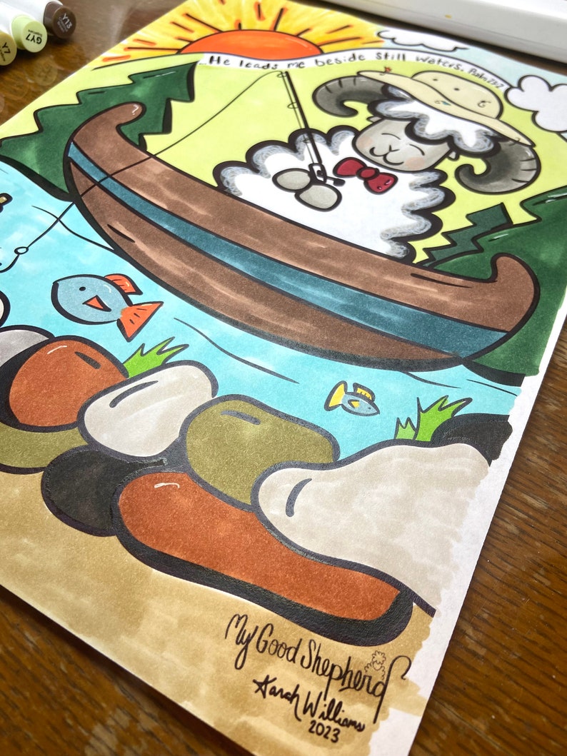 Bible Verse Animal Coloring Sheets Sheep Christian Coloring Activity ...