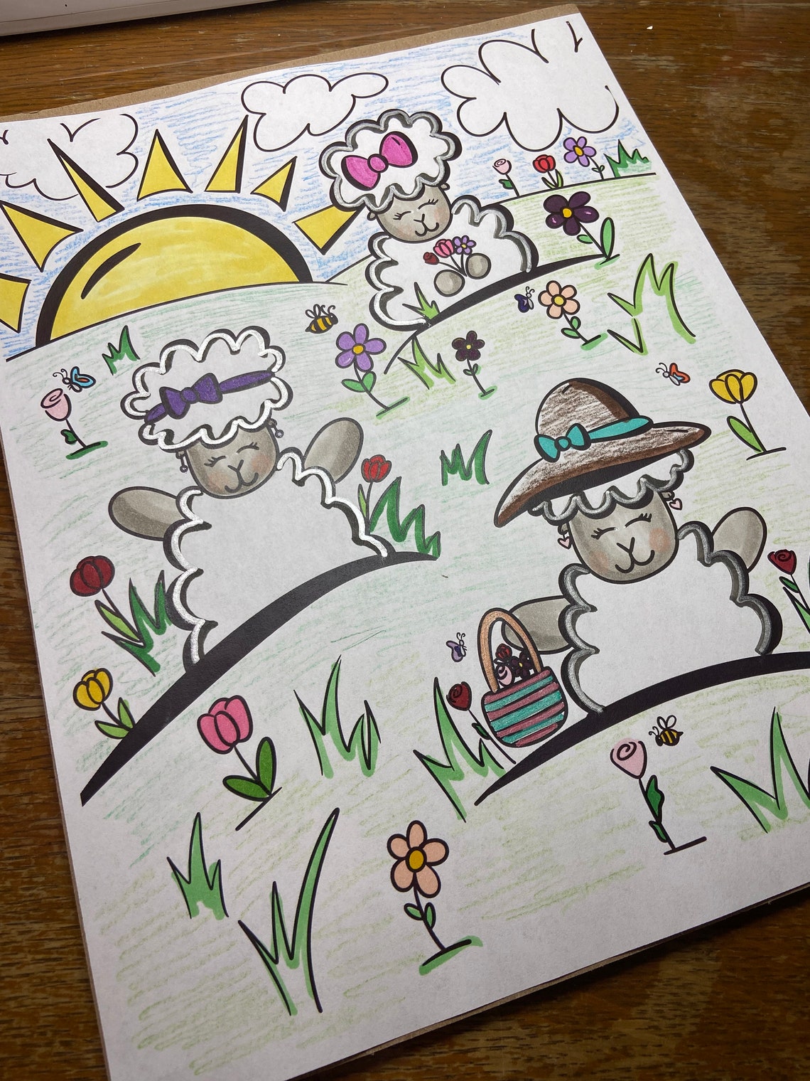 Coloring Page for Kids Sheep Animal Coloring Sheet Printable Instant ...