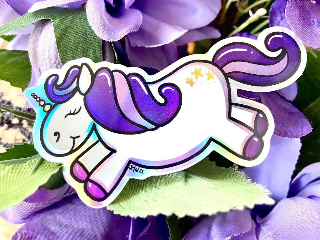 Unicorn Sticker, Holographic Unicorn Sticker, Vinyl Sticker, Decal - Etsy