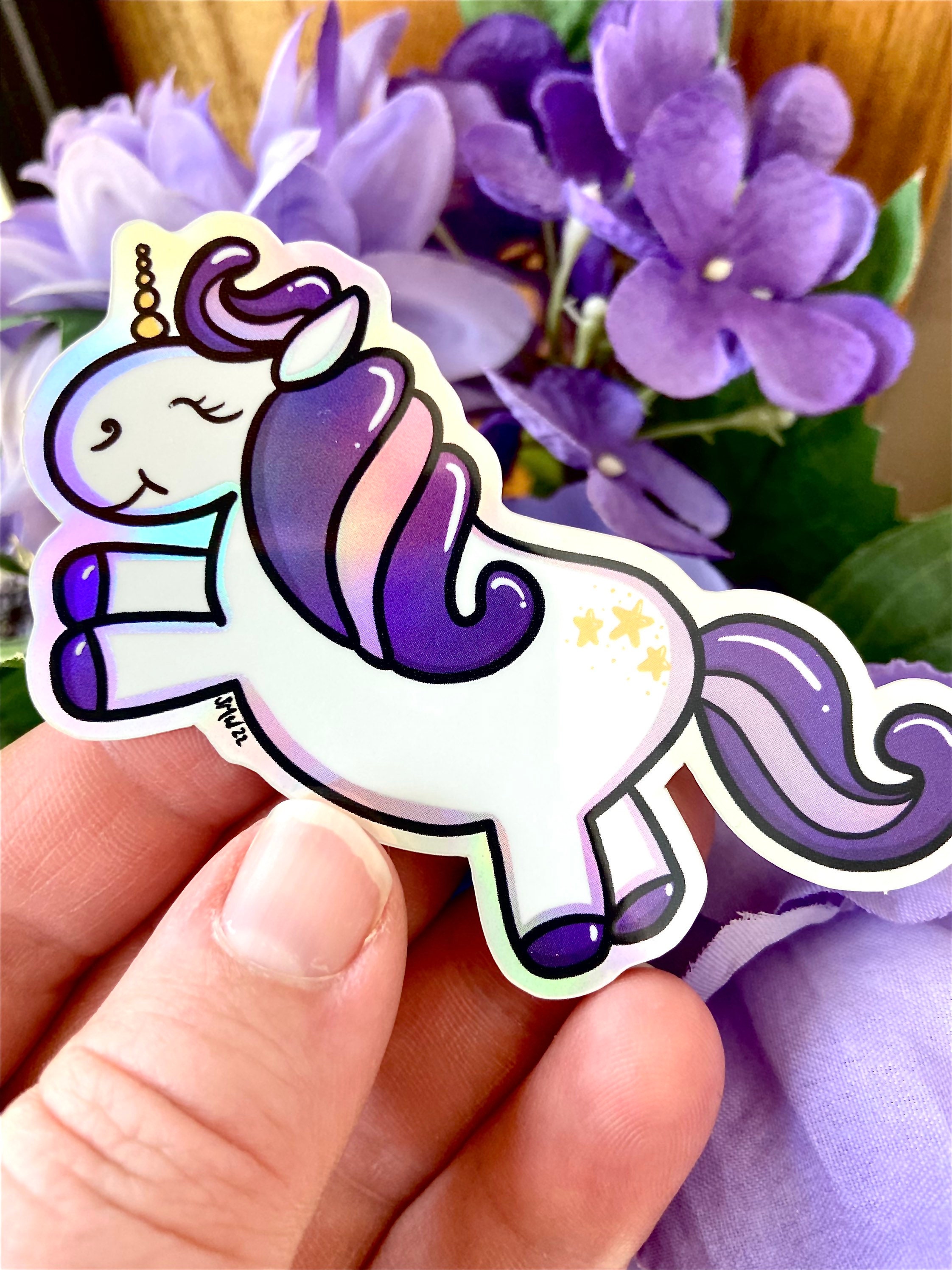 Unicorn Sticker, Holographic Unicorn Sticker, Vinyl Sticker, Decal - Etsy