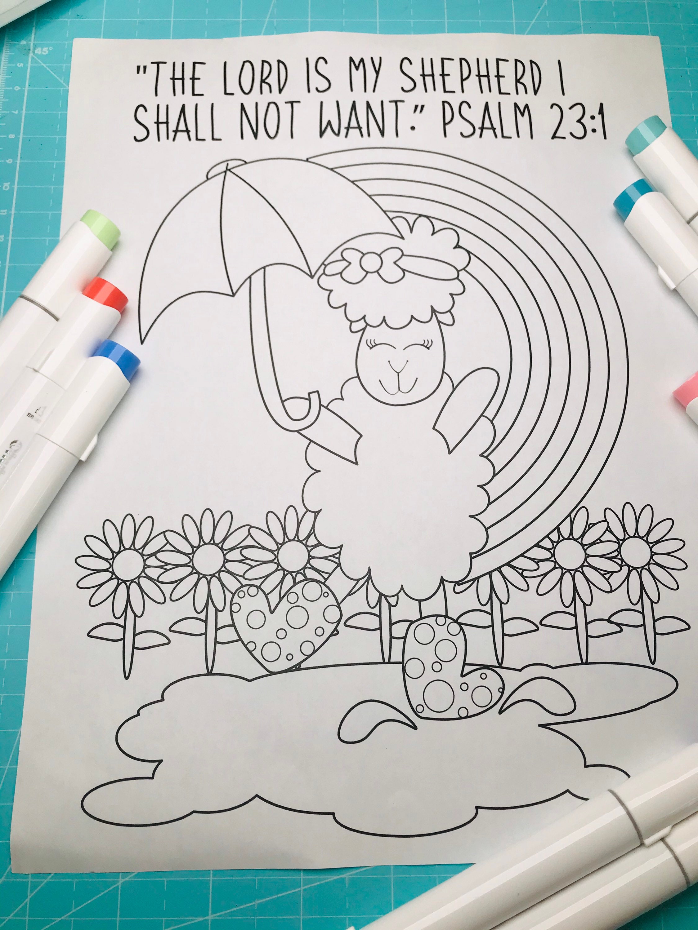 Coloring Page for Kids Animal Coloring Pagr Lord is My Shepherd Sheep ...
