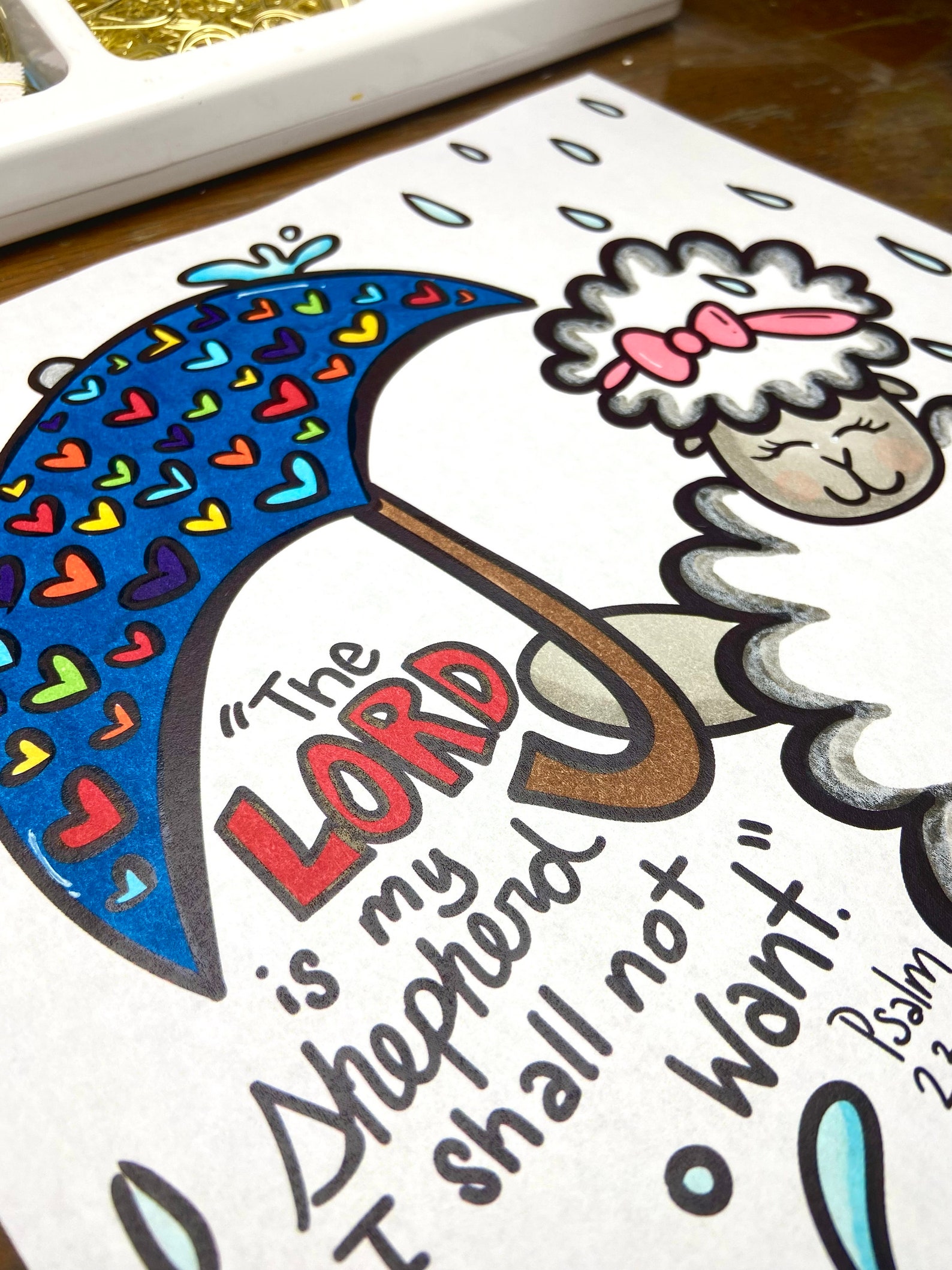 Animal Coloring Page Psalm 23 Bible Verse Sheep Coloring Sheet the Lord ...