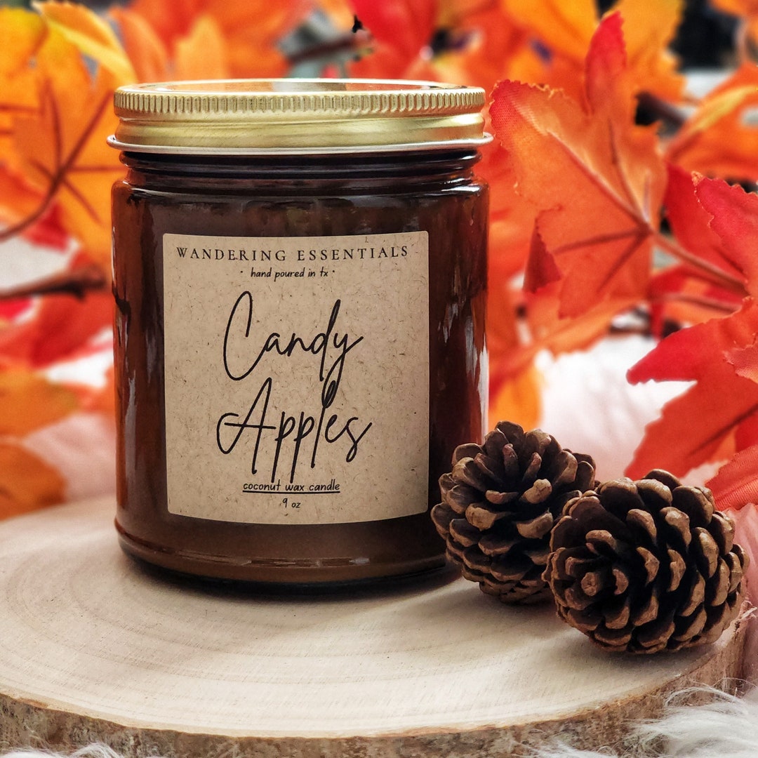 CANDY APPLES Coconut Wax Candle | Fall Candle | Scented Candle ...