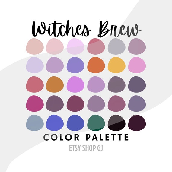 Witches Brew Procreate Color Palette Witchy Halloween | Etsy