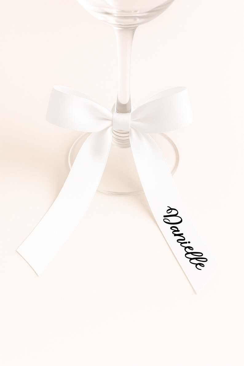 Personalized Satin Ribbon Name Tags, Bridal Shower, Bridesmaid Gift ...
