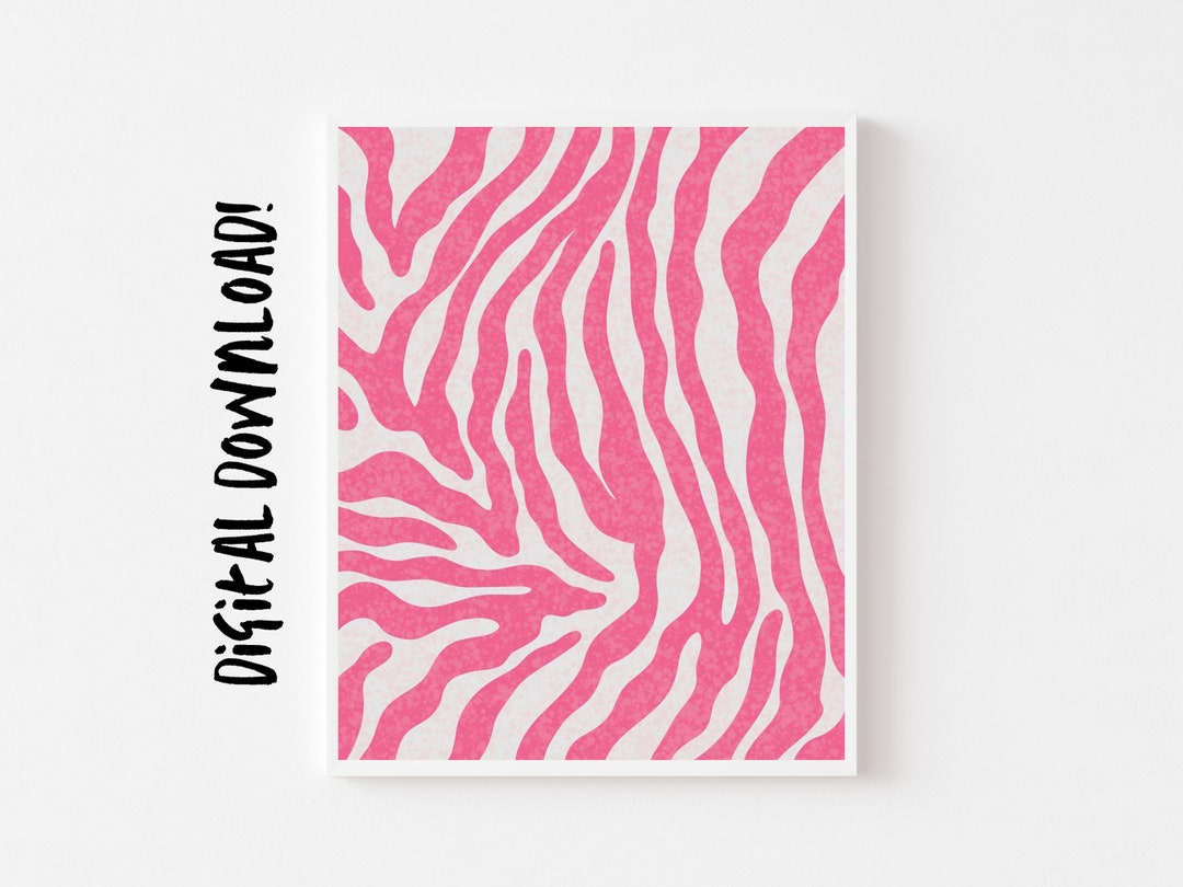 Pink Zebra Print Girl Power, Pink Animal Print, Zebra Print Art Print ...
