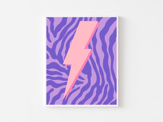 Purple Zebra Print Walls