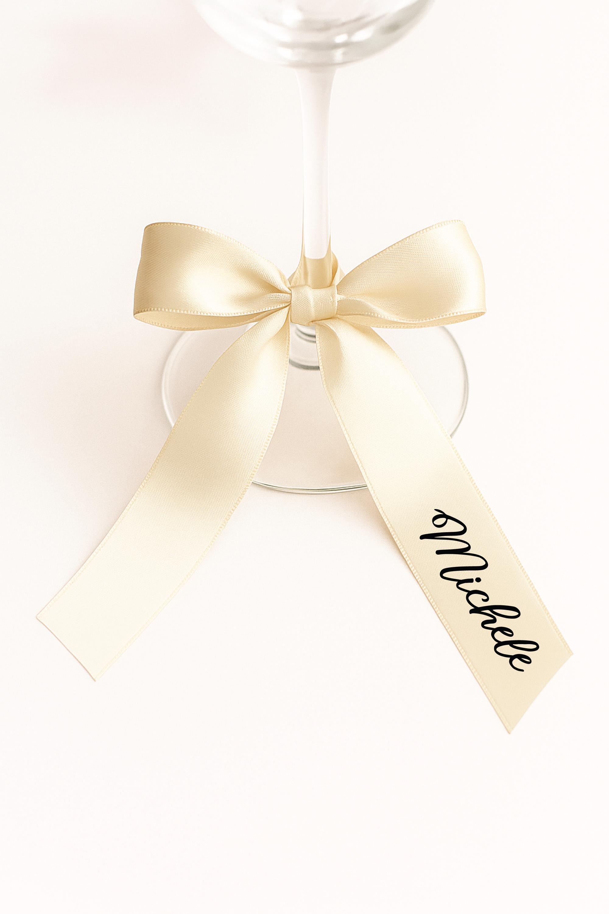 Personalized Satin Ribbon Name Tags, Bridal Shower, Bridesmaid Gift ...