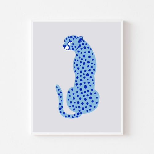 Preppy Blue Leopard Cheetah Animal Print Preppy Wall Art Etsy UK preppy-blue-leopard-cheetah-animal-print-preppy-wall-art-etsy-uk