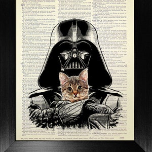 Cat DICTIONARY Art Print on Dictionary Paper Animal Art - Etsy