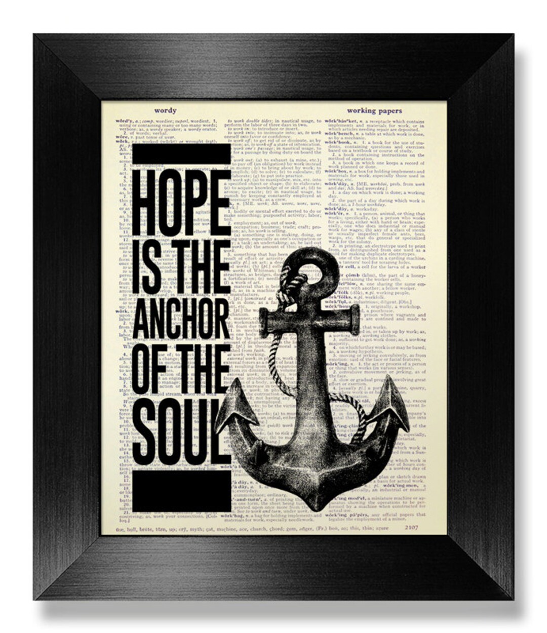 Inspirational QUOTE Poster, ANCHOR Decor Nautical Art Beach Decor ...