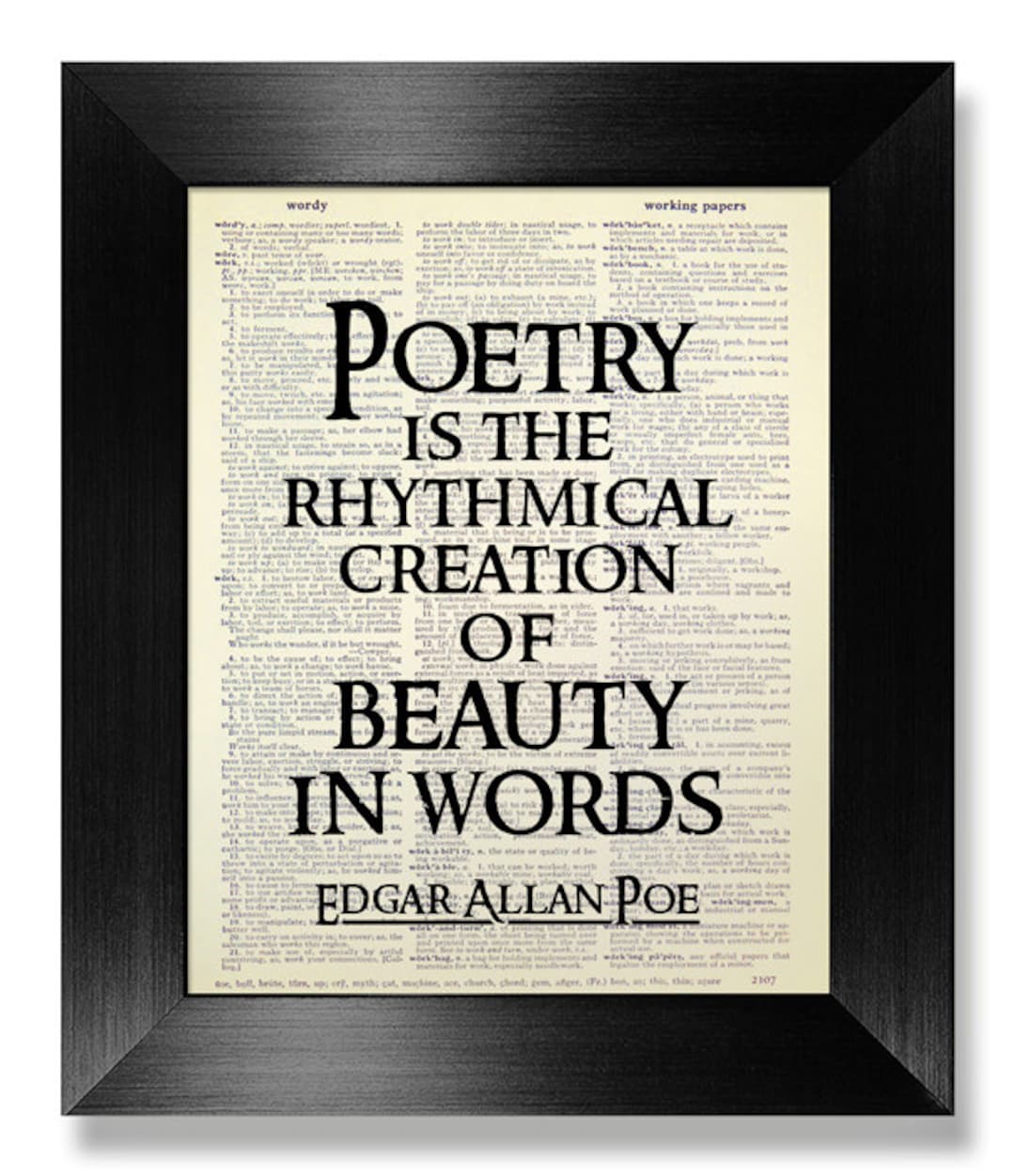 EDGAR Allan Poe Gift TEACHER Gift, Book Art Print, Inspirational QUOTE ...
