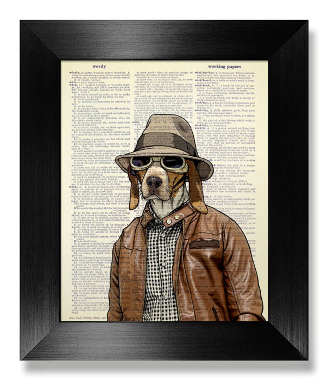 STEAMPUNK Dog Wall Art Print, LIVING Room Decor, Wall Decor Bathroom ...