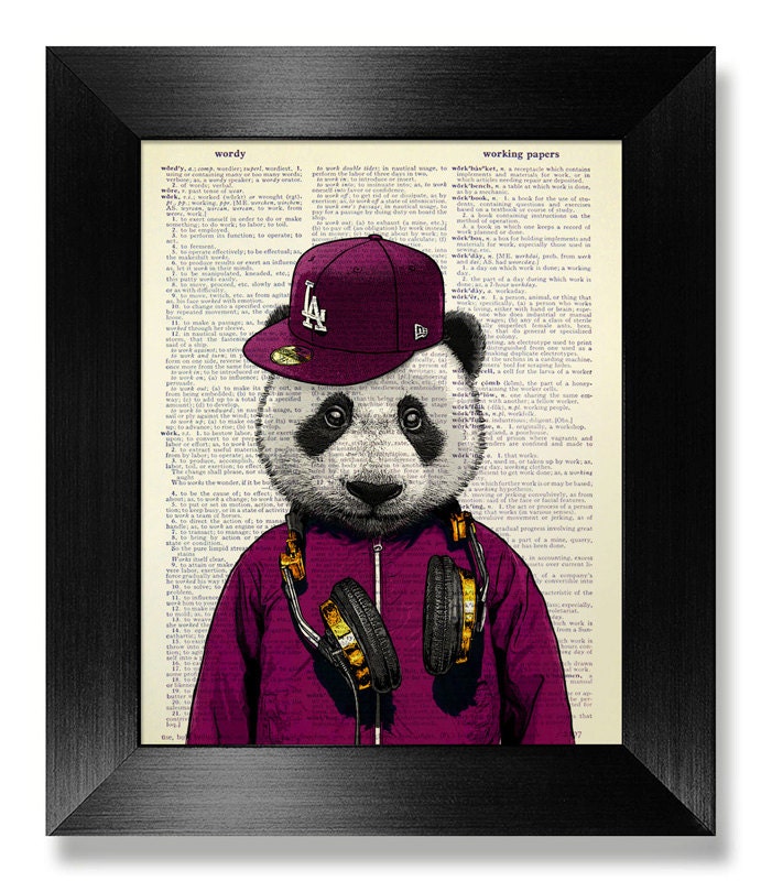 Panda Bear Art Print PANDA Art Panda BEAR Wall Art Panda | Etsy