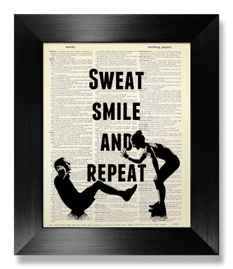 Fitness Art FITNESS Man Gift, WORKOUT Art Print, GYM Art, Exercise ...