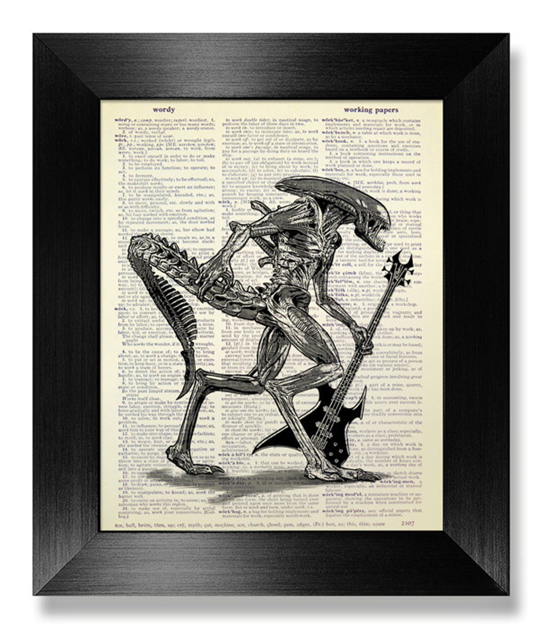 Alien Horror Movie Poster, Cool Man Gift, OFFICE Wall Art, MUSIC Room ...