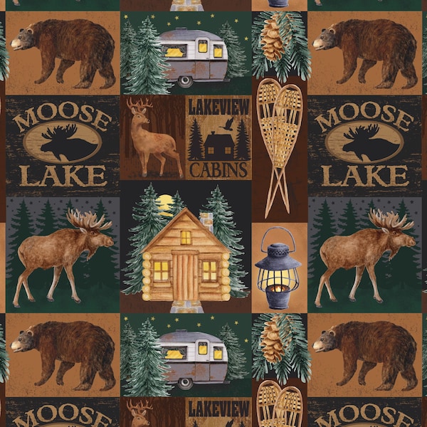Moose Fabric - Etsy