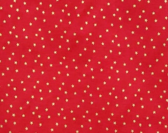 Red and Gold Ornaments Fabric From Holiday Charms 100% COTTON Quilting ...