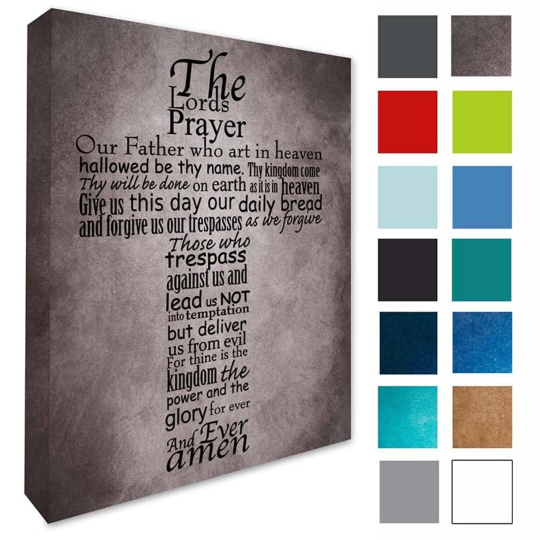 The Lords Prayer Wall Decal Picture Wall Art Lords Prayer Wall Canvas ...