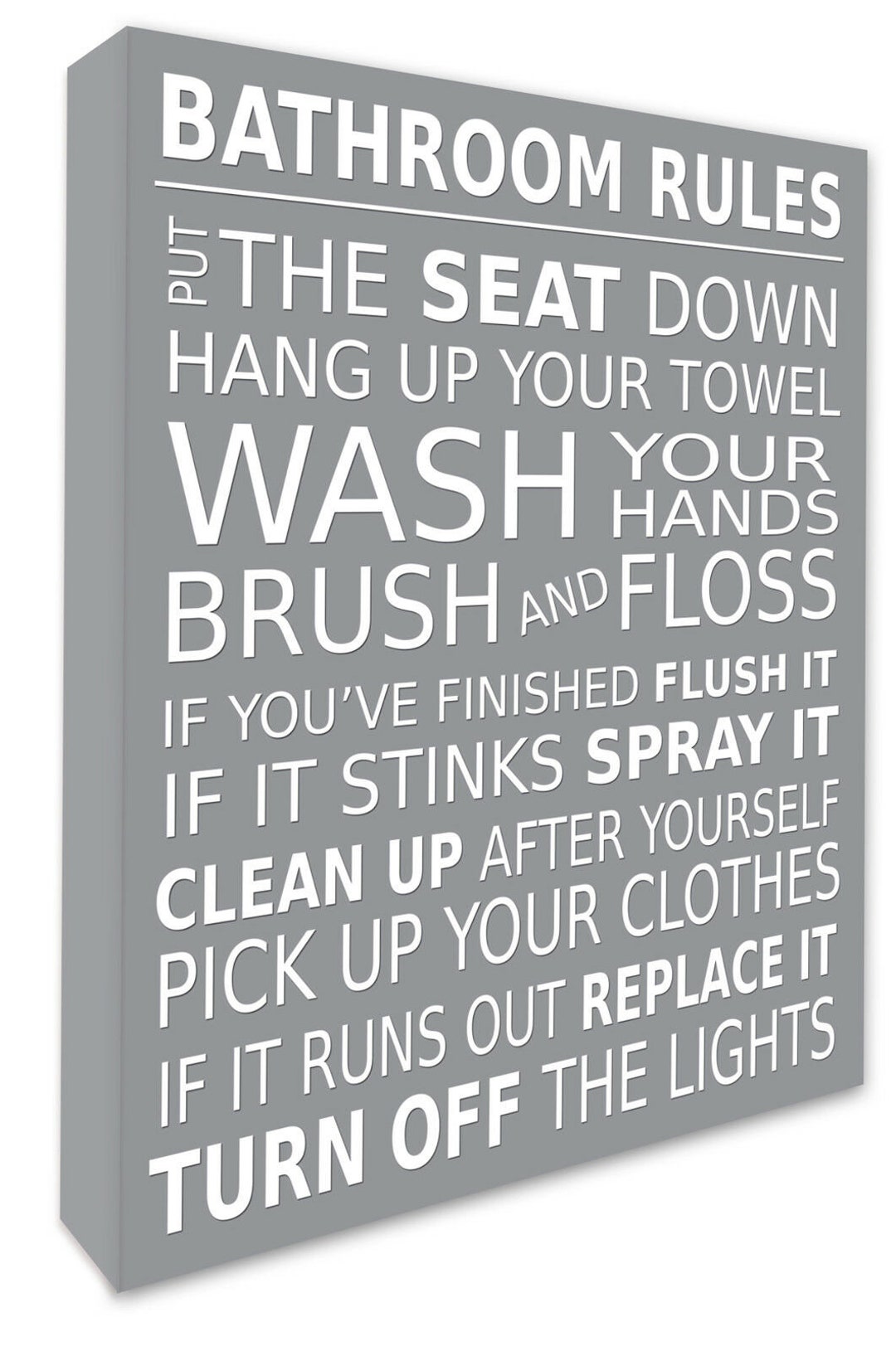 Bathroom Rules Bathroom Prints Wall Art Decor Picture Bathroom Signs ...