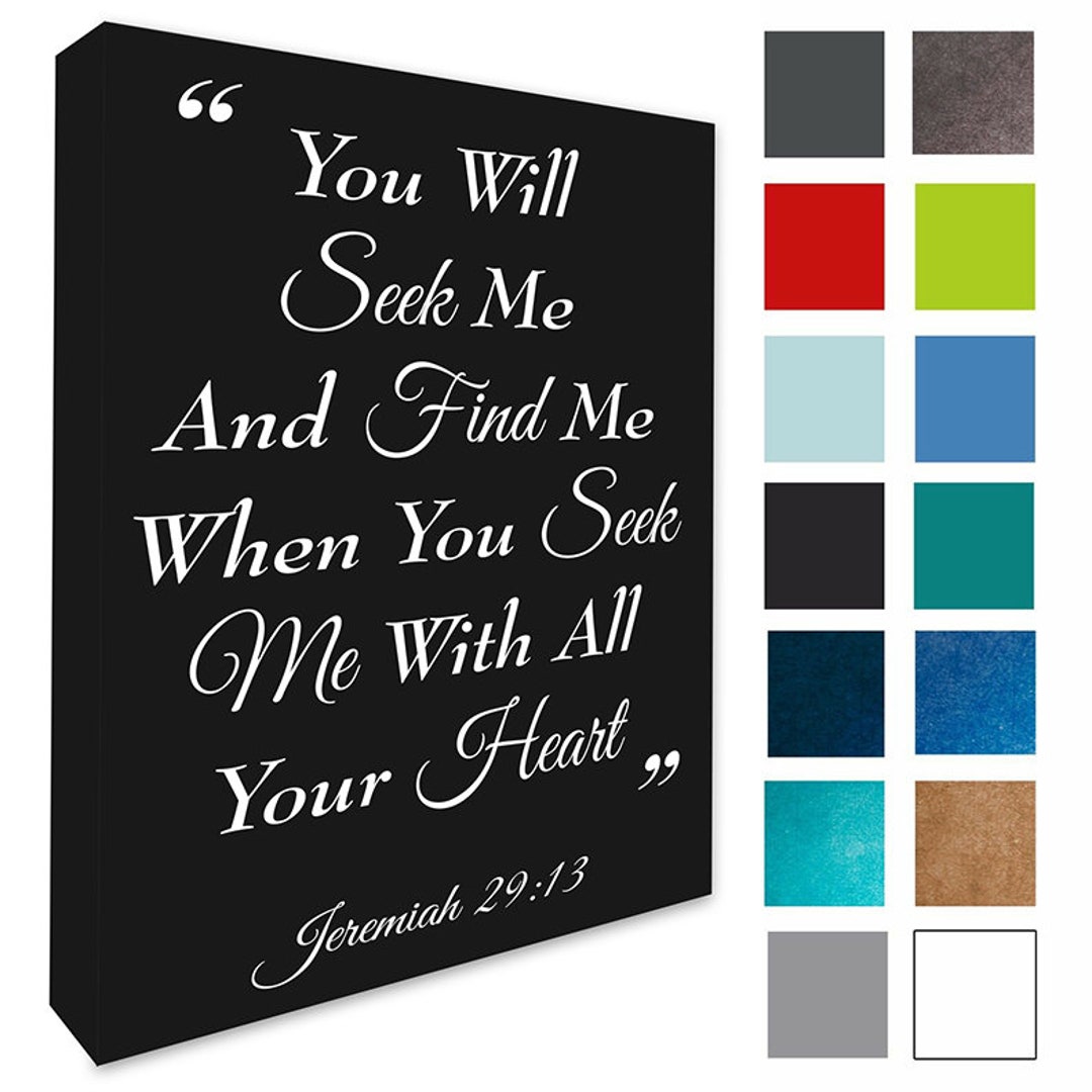 Jeremiah 29:13 Biblical Verse Wall Art Prints Scripture Bible - Etsy