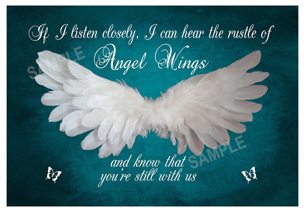 Angel Wings Wall Art Decor Quote Angel Wall Hanging Poster | Etsy